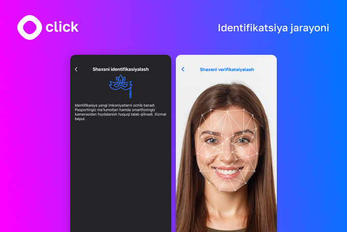 Click: ilovada identifikatsiyadan o‘tib, akkauntni yuz bilan himoyalash ...